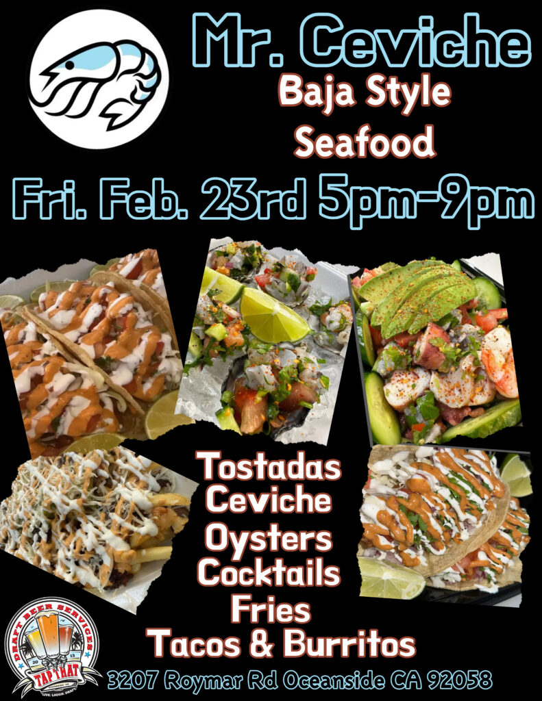 Tap That » Mr. Ceviche Food Truck Fri. Feb. 23rd 5-9pm